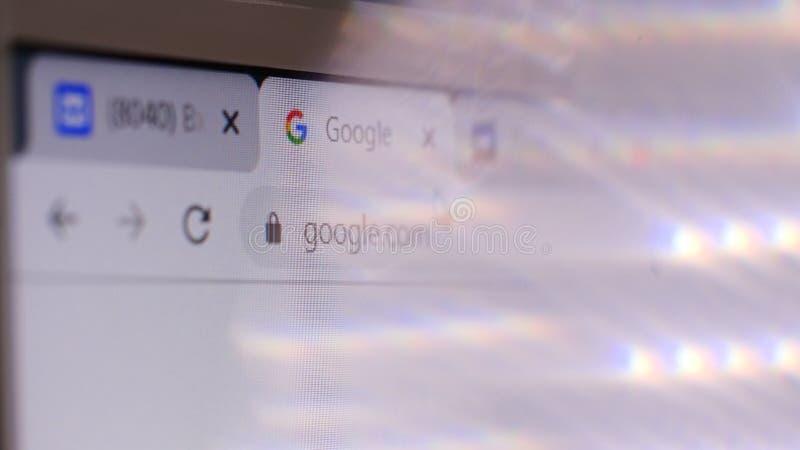 Google Website Address in Browser and Logo on the Computer Screen ...