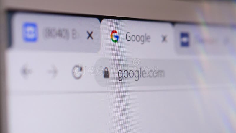 Website of Google in Browser and Logo on the Computer Screen. Editorial ...