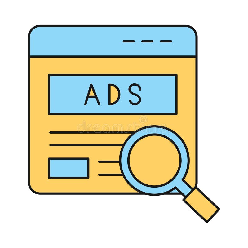 Website, Ads, Web, Digital Media Ads Icon Stock Vector - Illustration ...