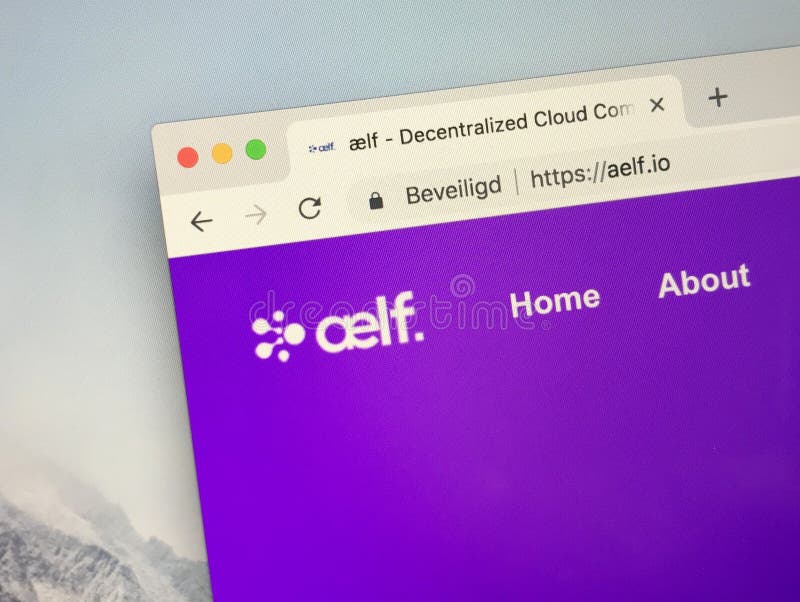 Website of aelf editorial stock image. Image of home - 128571294