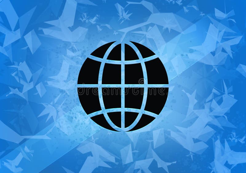 Website Aesthetic Abstract Icon on Blue Background Stock Photo - Image ...