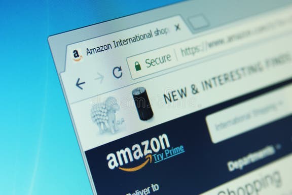 Amazon website editorial stock photo. Image of stores - 124883018