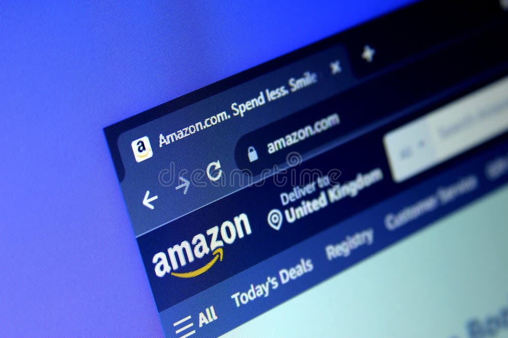 Amazon website editorial photography. Image of vectors - 297318927