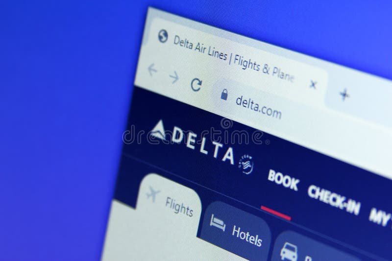 Delta Airlines logo editorial stock photo. Image of flights - 296968288