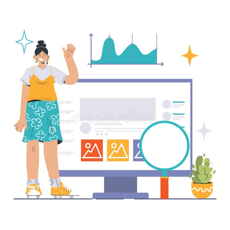 Website Analysis. Conversion Rate and Traffic Analysis Stock Vector ...