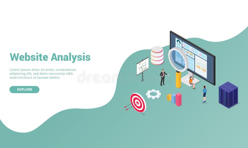 Website Analysis Data with Graph and Chart for Website Template or ...