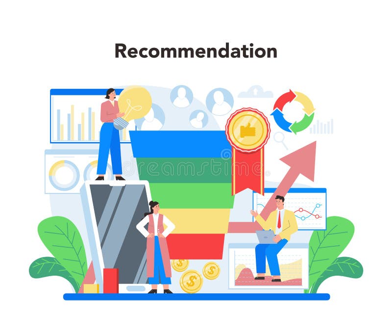 Website Analyst Concept. Web Page Improvement for Business Stock Vector ...