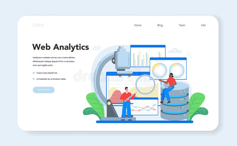 Website Analyst Web Banner or Landing Page. Web Page Improvement Stock ...