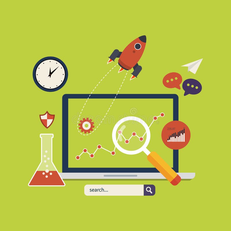 Website analytics icons stock vector. Illustration of internet - 49547386