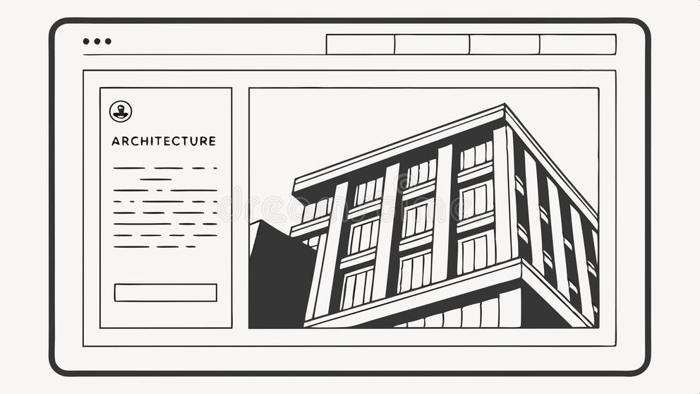 Website Architecture Page, Web Design and Structure Template Vector Design Generative AI Stock ...