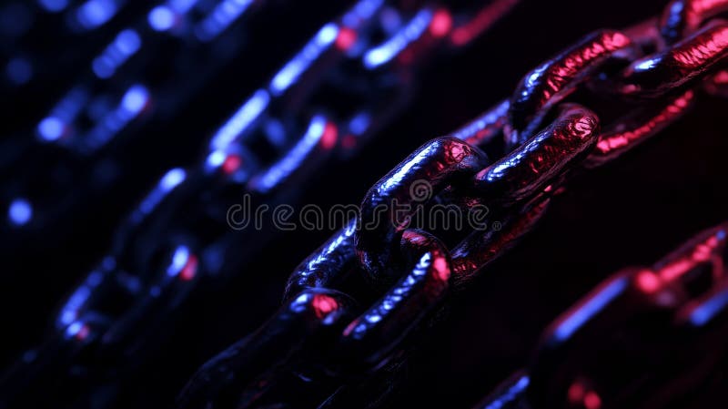 A Website Banner with a Dark Background and a Glowing Rusty Chains ...