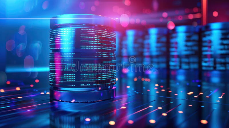 A Website Banner with Database Icon Technology Illustrating Stock ...