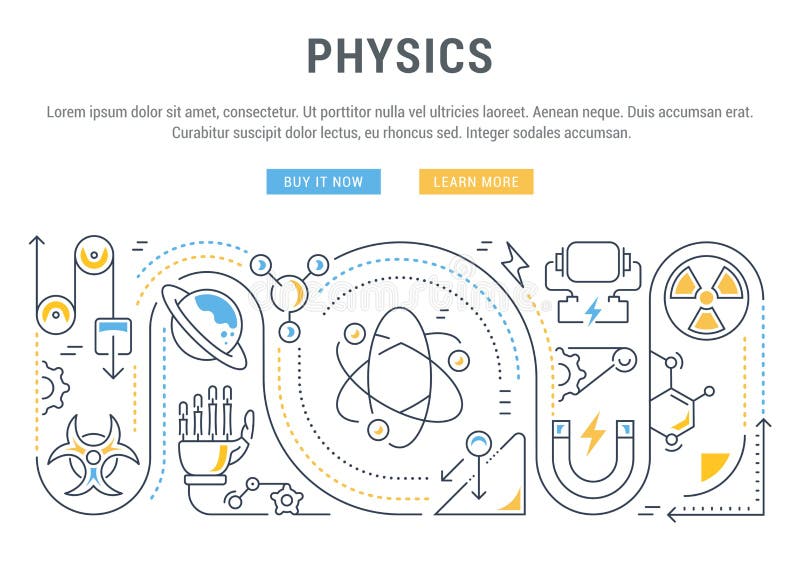 Banner physics stock illustration. Illustration of electron - 8795404