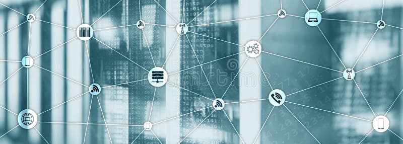 Website Banner Mixed Media. IOT - Internet of Things Concepts. ICT ...