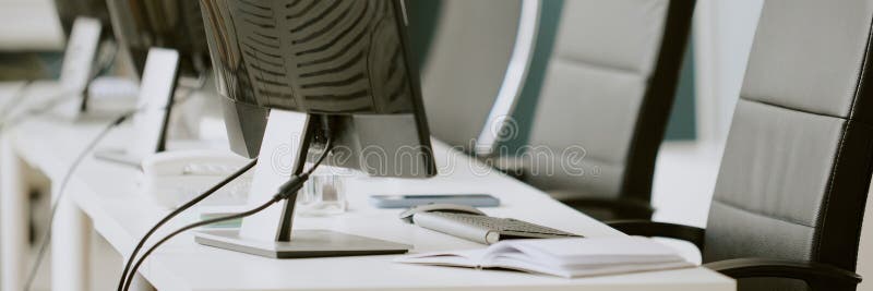Website Banner of Modern Work Desk Stock Image - Image of template ...