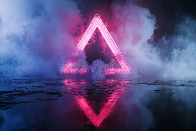 A Website Banner with a Synthwave Vibe, Showcasing Illuminated Pyramids ...