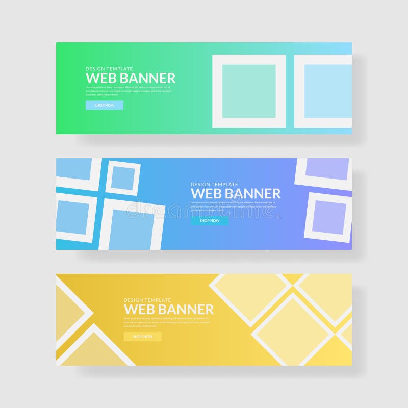 Website Banner Ui Ux. Colorful Geometric Background. Fluid Shapes with ...