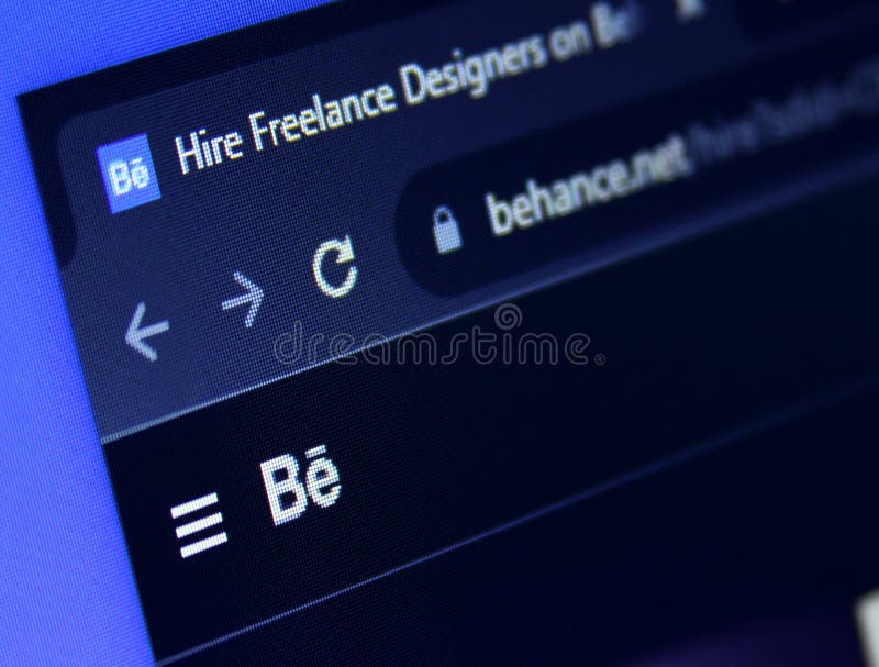 Behance website logo editorial photography. Image of connect - 298210622