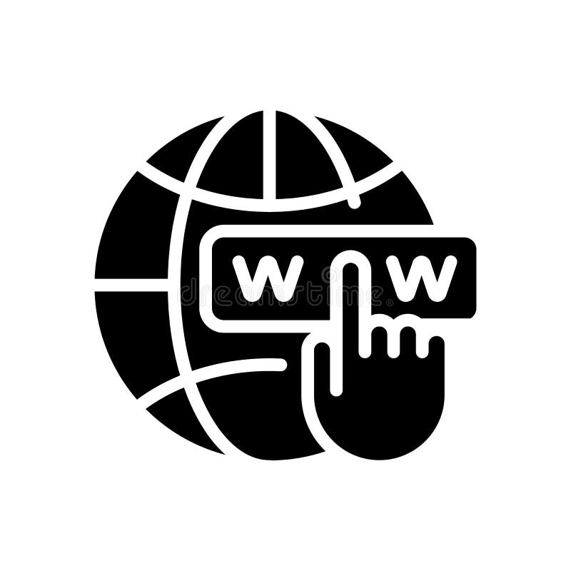 Website black glyph icon stock vector. Illustration of filled - 253267242