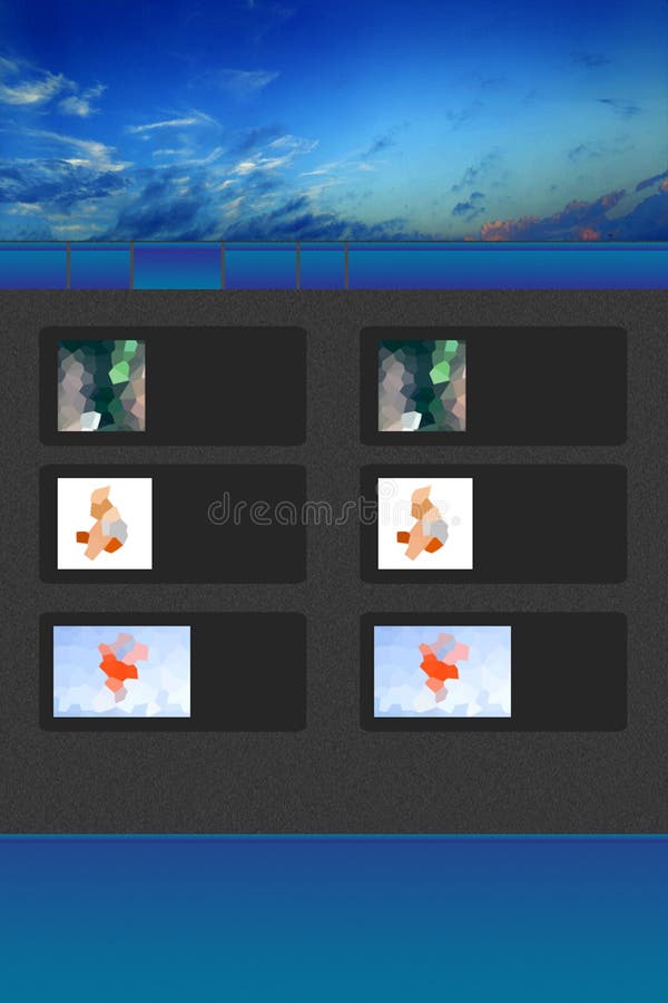 Website Blue with Sky Template Stock Illustration - Illustration of ...