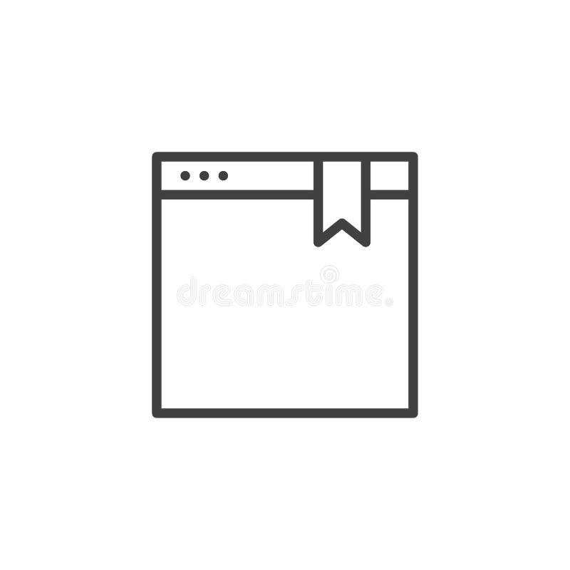Bookmark outline icon stock vector. Illustration of outline - 121309776