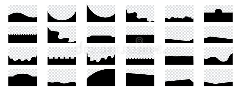 Website Bottom Border and Header Set with Drops, Waves, Organic and ...