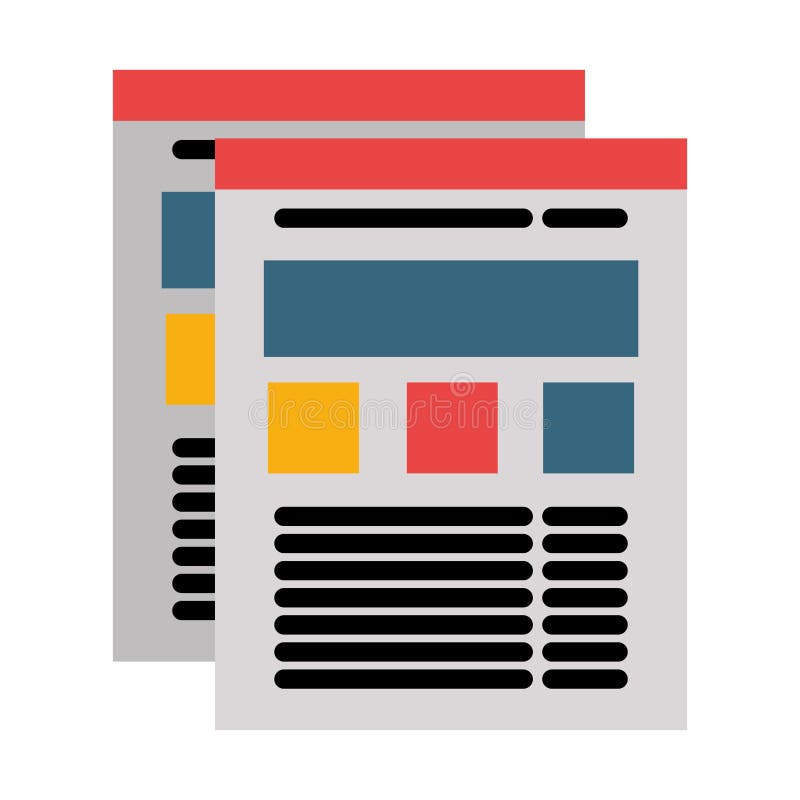 Website Browser with Information in Page Symbol Stock Vector ...