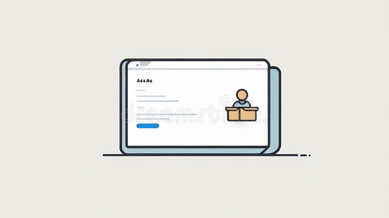 Website on Browser Showing Form and Avatar Stock Illustration ...