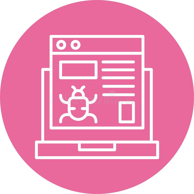 Website Bug Vector Icon Design Symbol Stock Illustration - Illustration ...