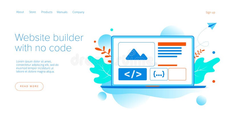 Website Builder Illustration in Isometric Vector Design. Web ...