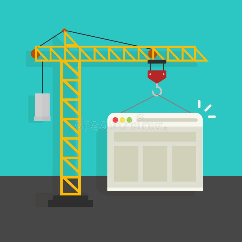 Website Building Process Vector Illustration, Concept of Web Page ... Website Building Process Vector Illustration, Concept of Web Page ...