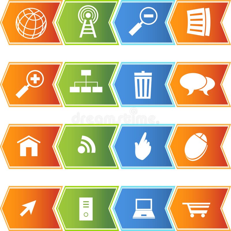 Website Button Set - Chevron Stock Vector - Illustration of home ...