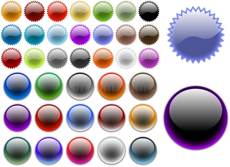 Website Shiny Buttons stock illustration. Illustration of beautiful ...