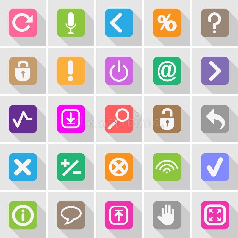 Website Buttons and Symbols Set Stock Vector - Illustration of icons ...