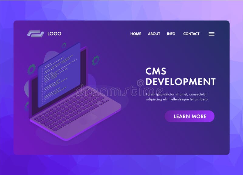 Website CMS Content Management System Development UI UX Web Vector ...