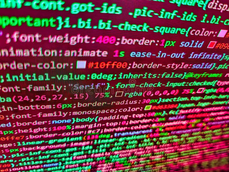 Programming Coding Source Code Screen Stock Image Image Of Ajax Application 54208197