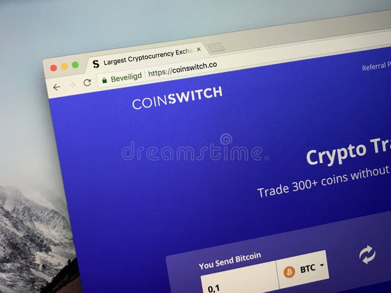 Website of CoinSwitch editorial stock photo. Image of fintech - 125466933