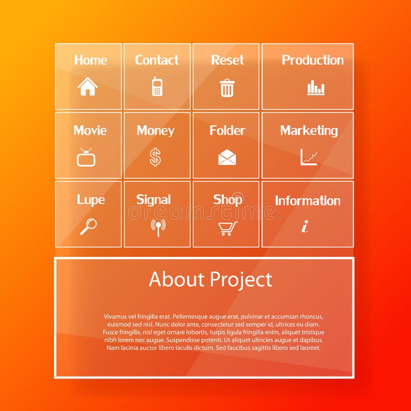 Website Color Template Design Stock Vector - Illustration of interface ...