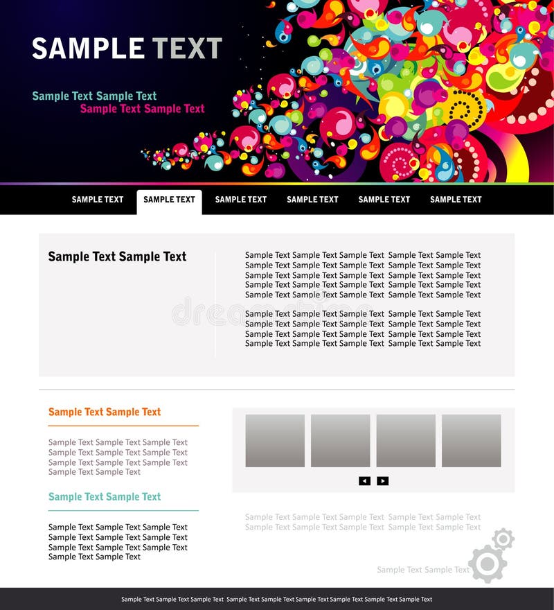 Website colors template stock vector. Illustration of menu - 14550630