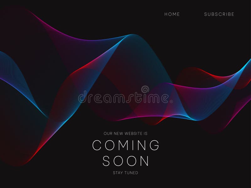 Website Coming Soon Landing Page Design Stock Vector - Illustration of ...