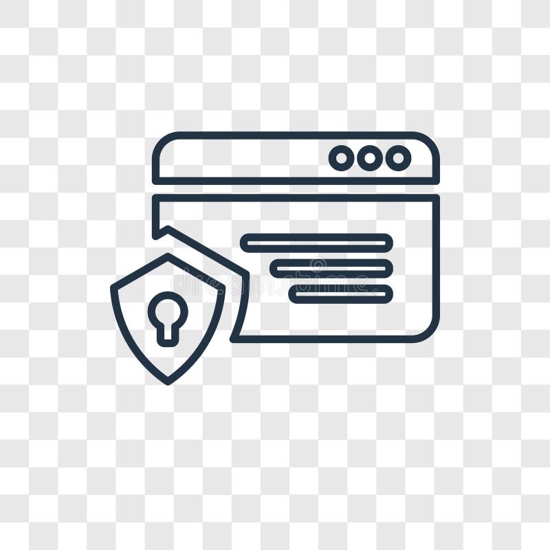 Website Concept Vector Linear Icon Isolated on Transparent Background ...