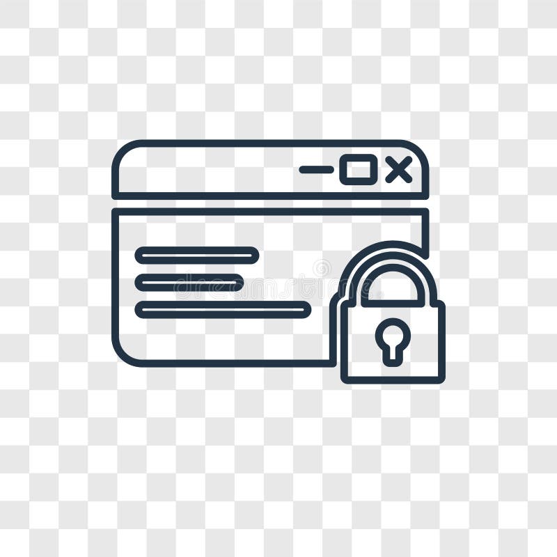 Website Concept Vector Linear Icon Isolated on Transparent Background ...