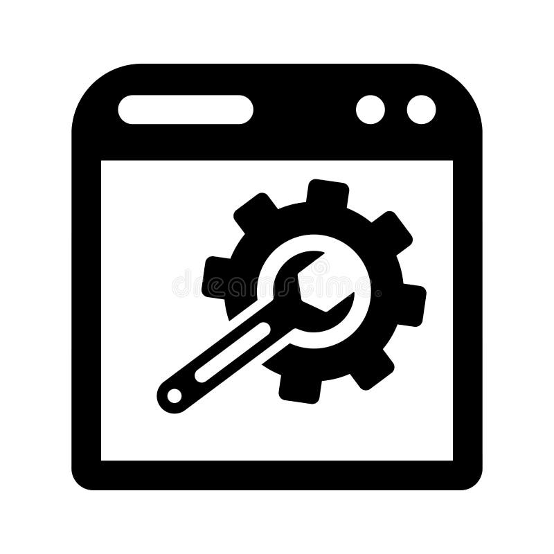 Website, Configuration, Setting Icon. Black Vector Graphics Stock ...