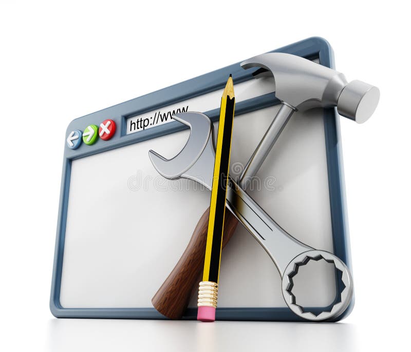 Website Construction Concept Stock Illustration - Illustration of ...