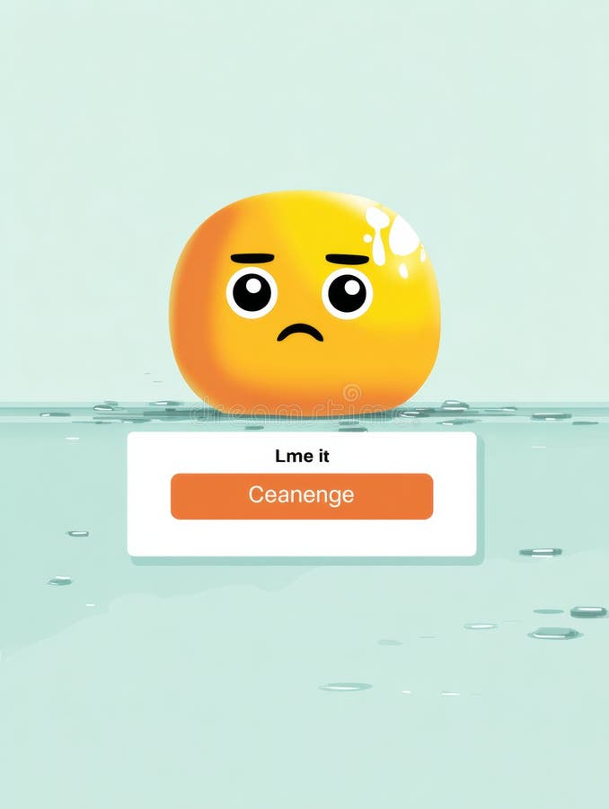 Website Crash Screen Displaying Frowning Emoji with Clean Design ...