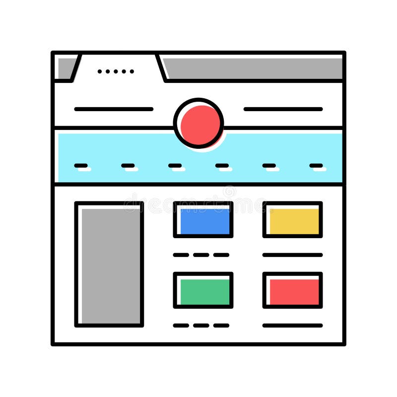 Website Creation Color Icon Vector Illustration Stock Vector ...