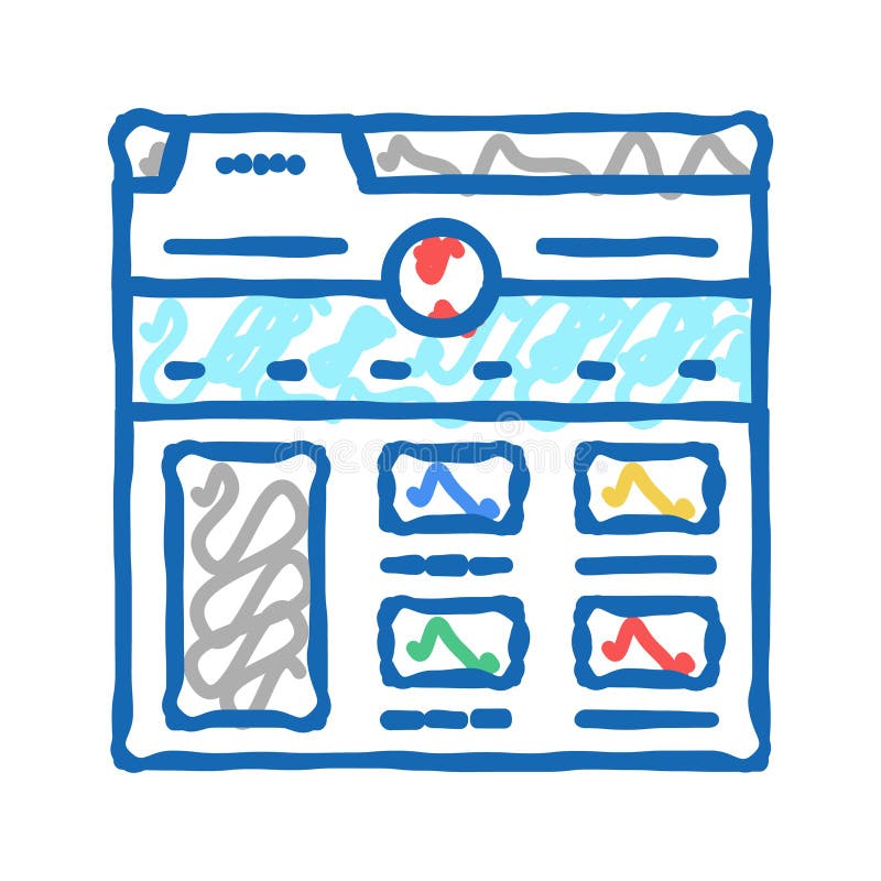 Website Creation Icon Doodle Illustration Stock Illustration ...