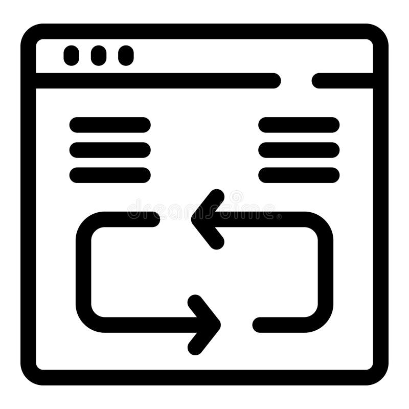 Website Data Synchronization Updating Process Icon Stock Vector - Illustration of circular ...