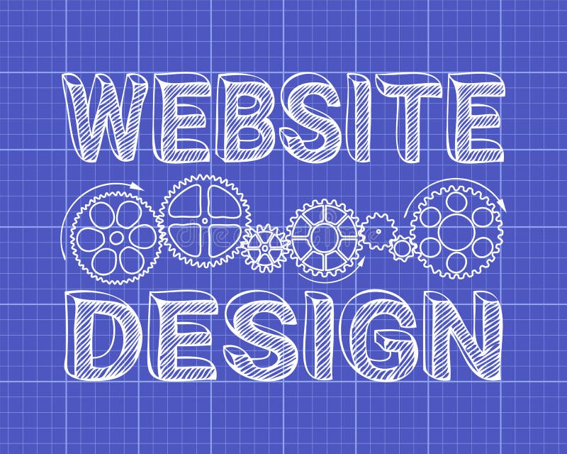 Website Design Blueprint stock vector. Illustration of machinery - 84017638