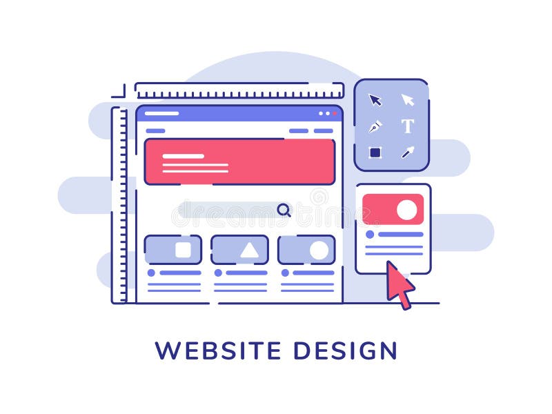 Website Design Concept Wireframe Ui Develop Process on Computer Screen ...